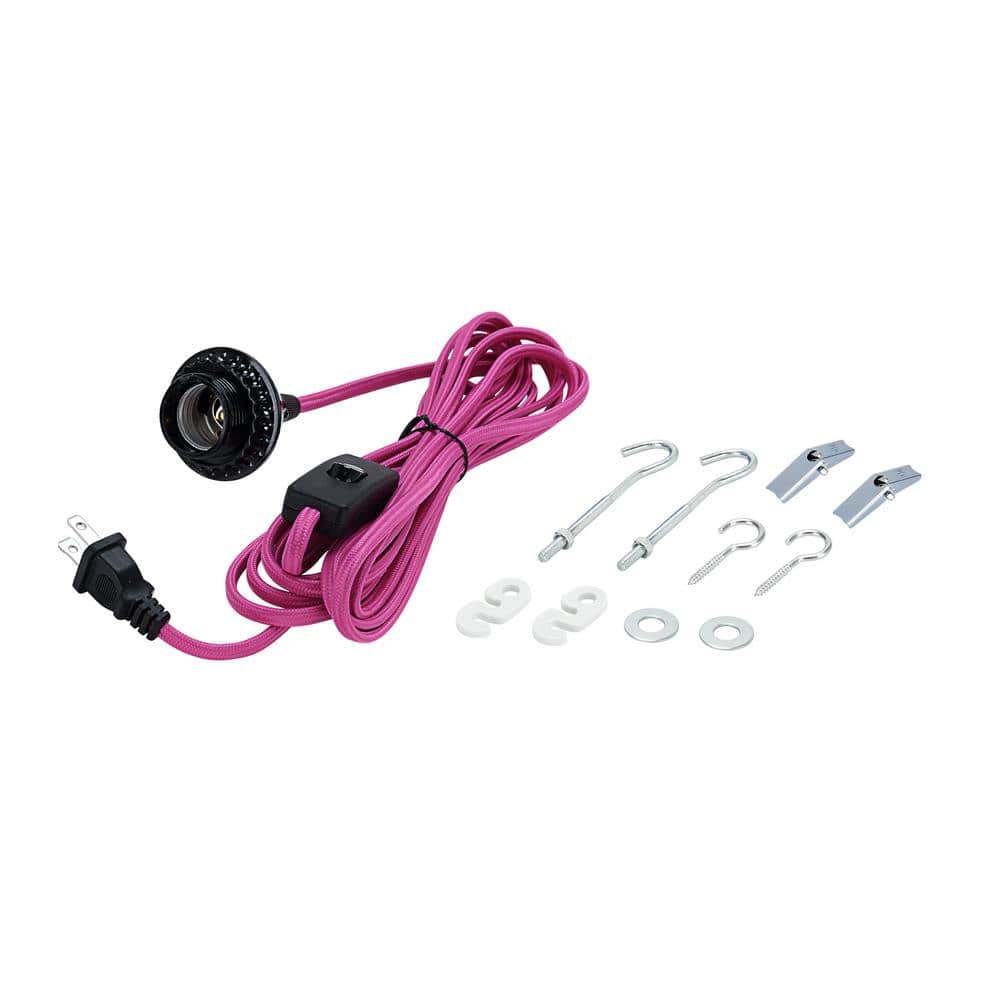 Aspen Creative Corporation 1-Light Black Vintage Plug-In Hanging Socket ...