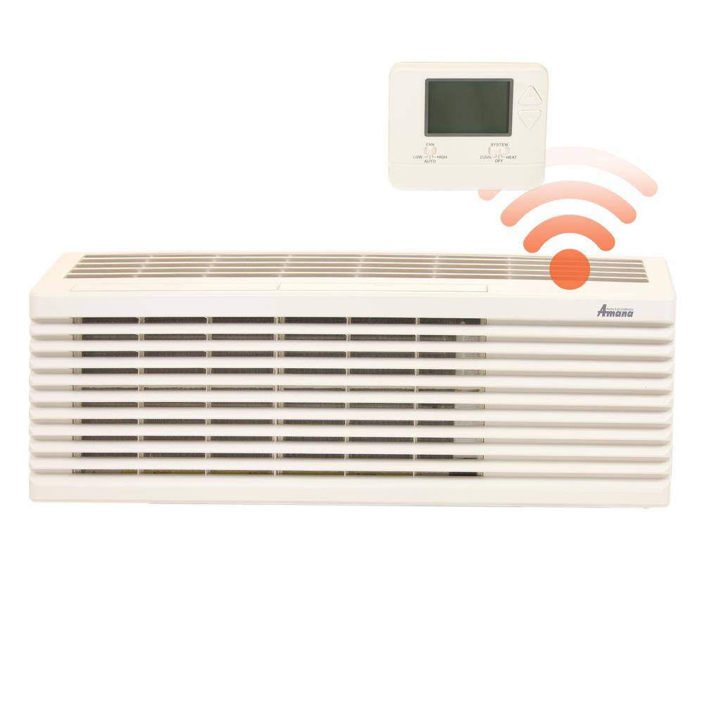 Amana PTAC 7100/12000/6500 BTU Air Conditioner & Heat Pump - R32 - w ...