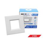 NICOR DLR Series 3 in. White (4000K) LED Square Recessed Retrofit ...