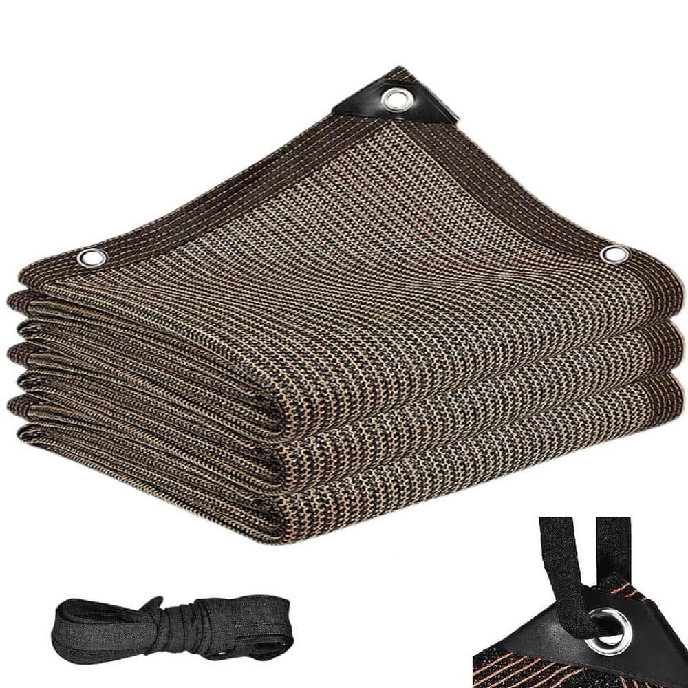 Justincity Brown Plastic Shade Cloth for Private Border Fencing with UV ...