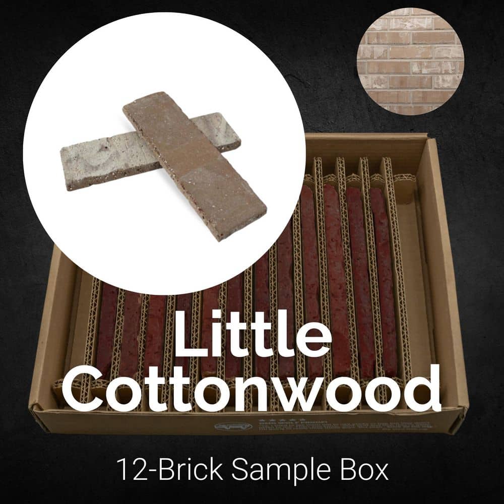 Old Mill Brick Sample Box Little Cottonwood Thin Brick 7.625 in. x 2.25 ...