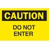 Brady 10 in. x 14 in. Plastic Caution Do Not Enter OSHA Safety Sign ...
