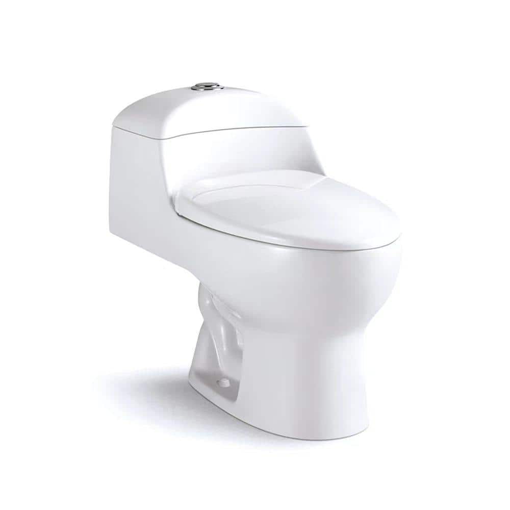 Mediterraneo VIGO 1-piece 1.06/1.6 GPF Dual Flush Elongated Toilet in ...