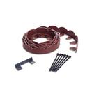 ProFlex 20 ft. Red Scalloped Woodgrain Plastic No-Dig Edging Kit ...
