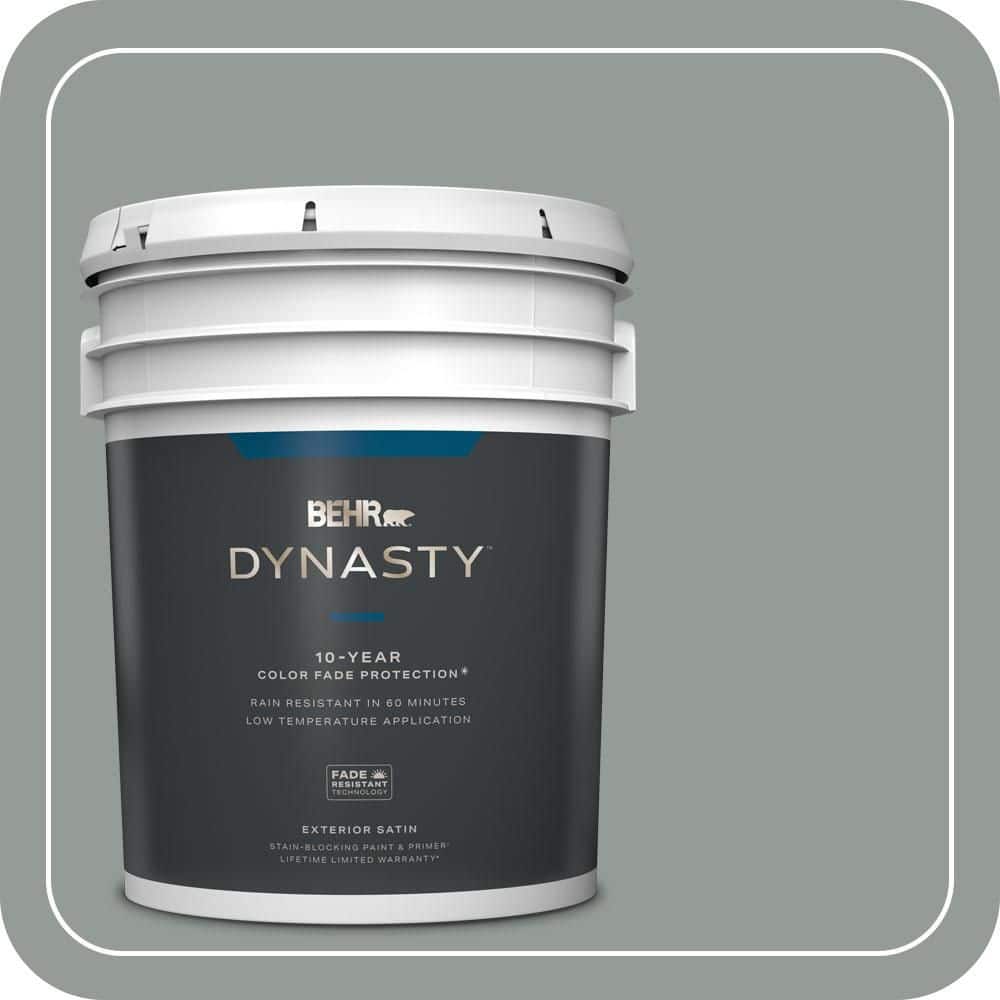 BEHR DYNASTY 5 gal. #BXC-66 Dusk Blue Satin Enamel Exterior Stain ...