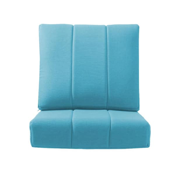 Pocassy Light Relax Light Blue 24 x 24 Outdoor 2-Piece Deep Seating ...