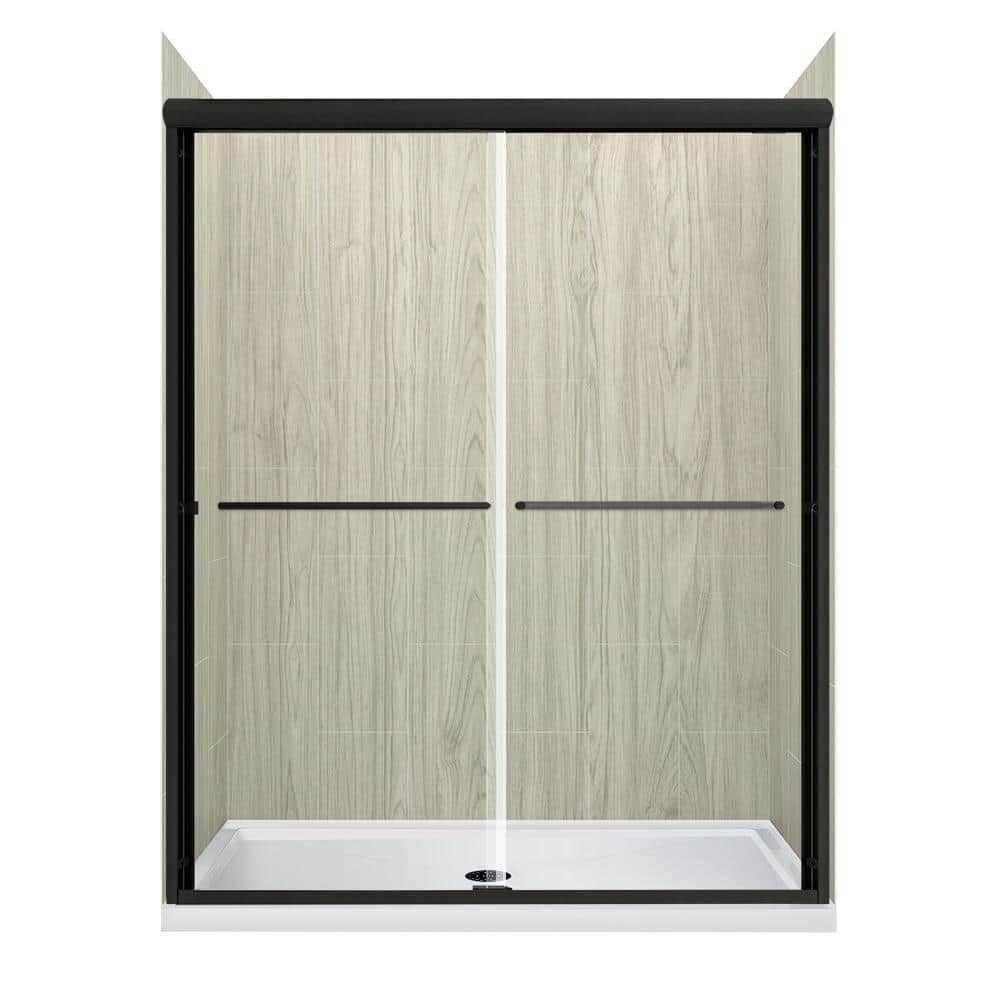 CRAFT + MAIN Cove Sliding 48 in. L x 34 in. W x 78 in. H Center Drain ...