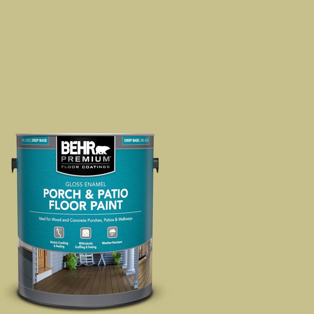 BEHR PREMIUM 1 gal. #PPU9-11 Wheat Grass Gloss Enamel Interior/Exterior ...