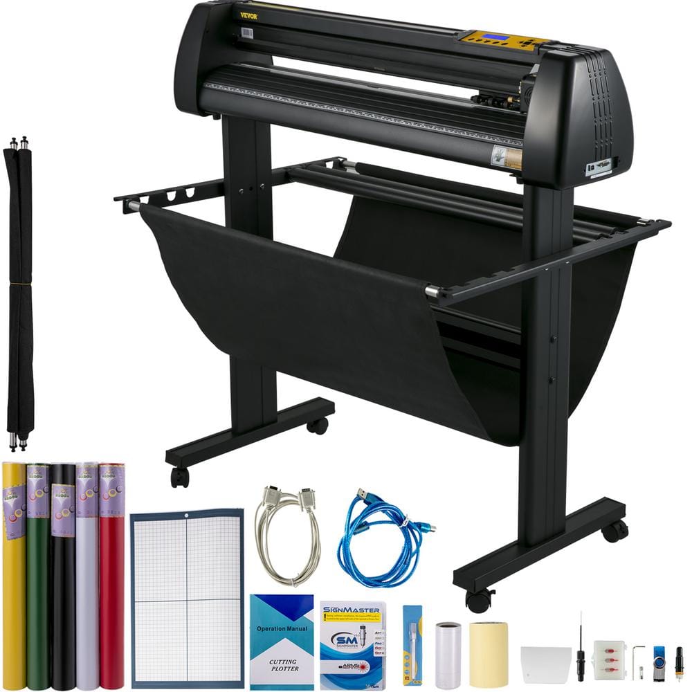 VEVOR Off-line Vinyl Cutter Machine, 870 mm Vinyl Printer U-Disk, 34 in ...