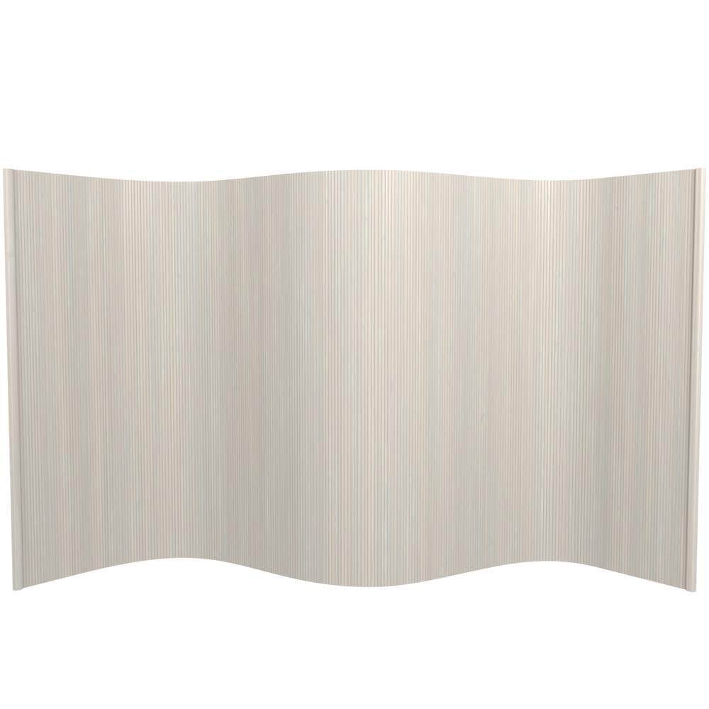 RED LANTERN 4 ft. Short Bamboo Wave Screen - White BF-4WAVE-WHT - The ...