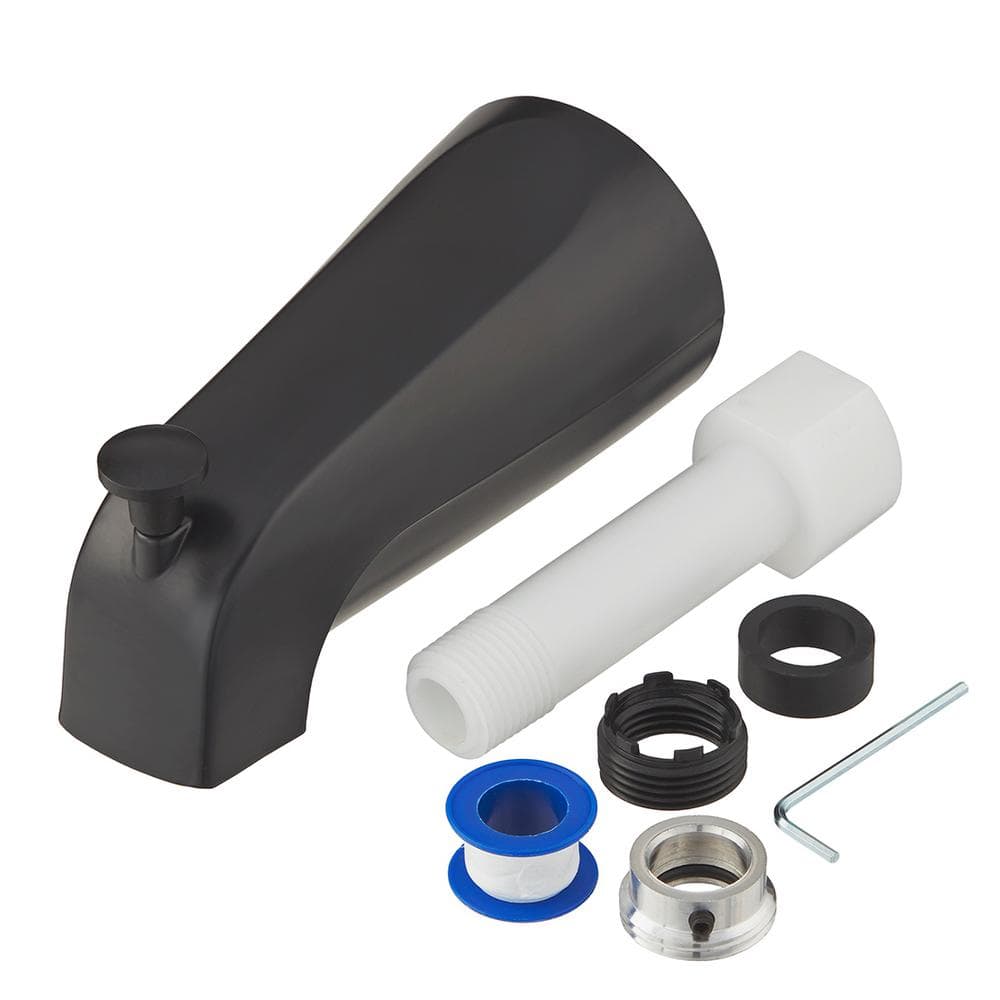 Everbilt Tub Spout with Diverter, Matte Black 801505 - The Home Depot