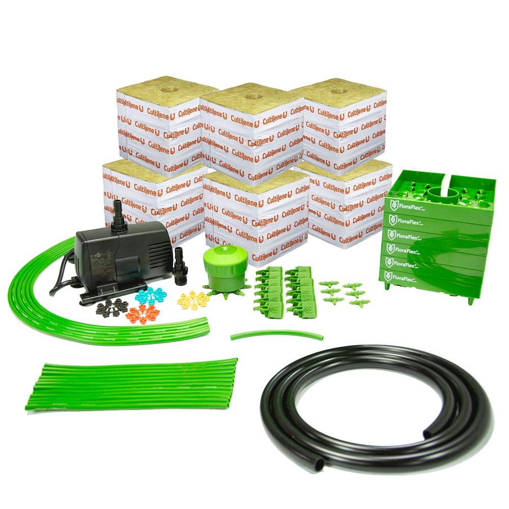 FloraFlex Hydroponic 6 in. Rockwool Kit 6-Plants FF-RWKIT6IN-6PL - The ...