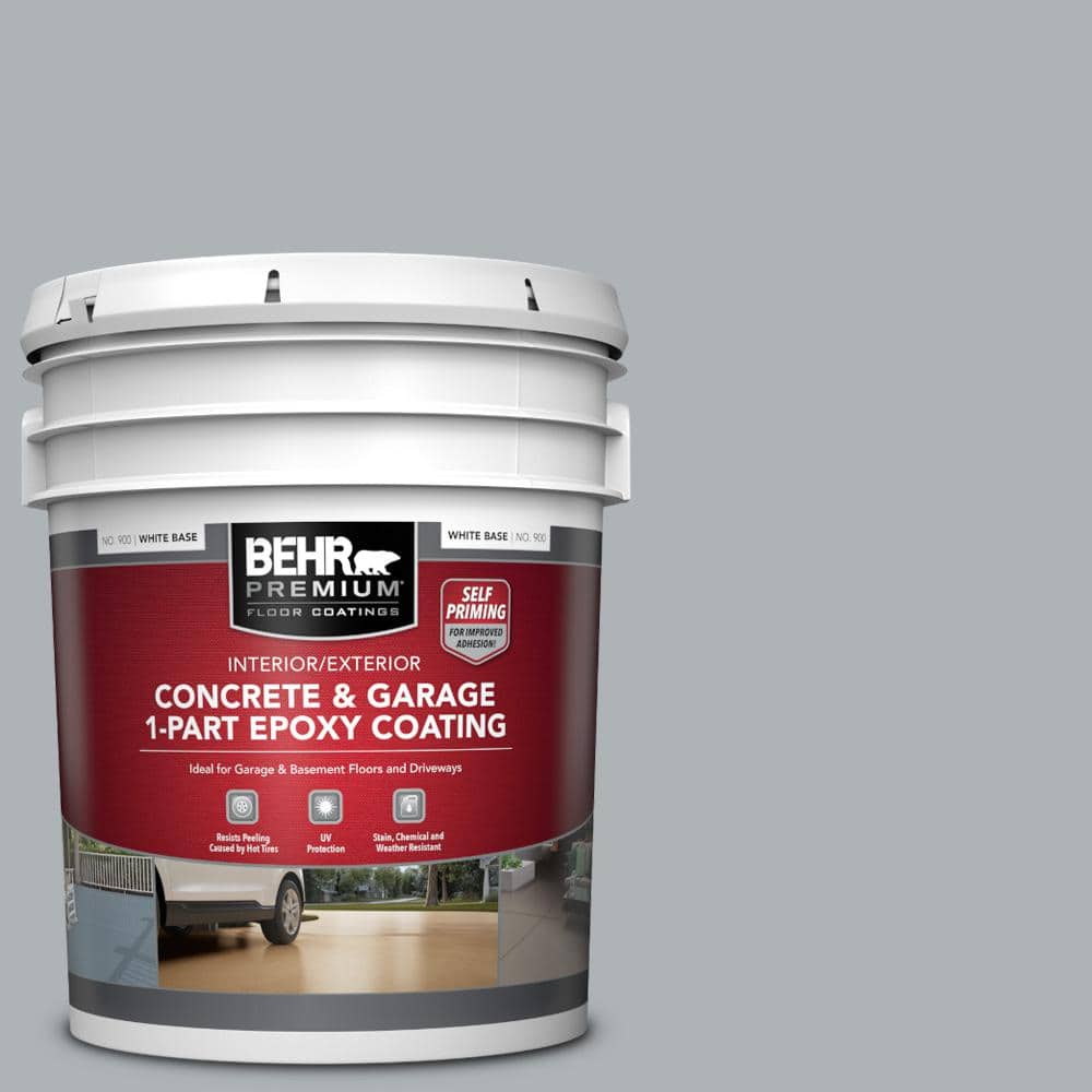 BEHR PREMIUM 5 gal. #N510-3 Stargazer Self-Priming 1-Part Epoxy Satin ...