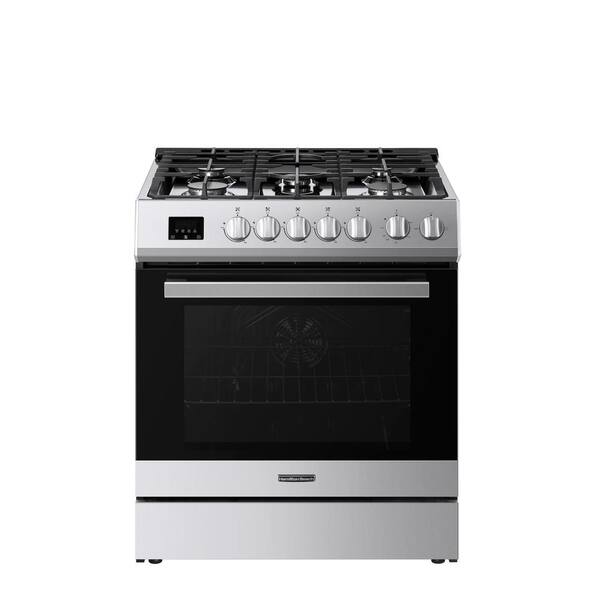 Hamilton Beach 30 in. 5-Burners Freestanding Gas Range in Stainless ...