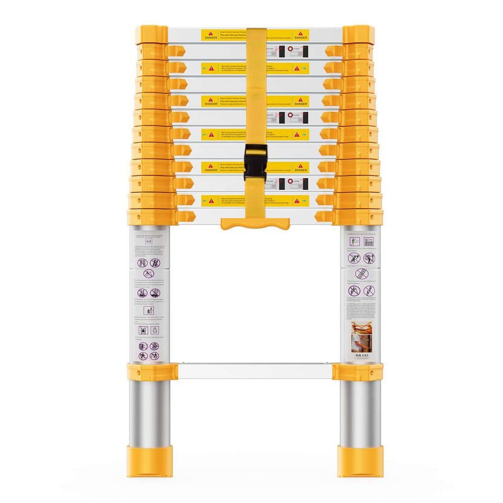 WRIGHTMASTER 12.5 ft. Aluminum Heavy Duty Extension Ladder with Upgrade ...