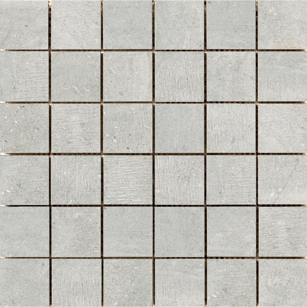 EMSER TILE Uptown Manhattan 11.81 in. x 11.81 in. x 9mm Porcelain Mesh ...