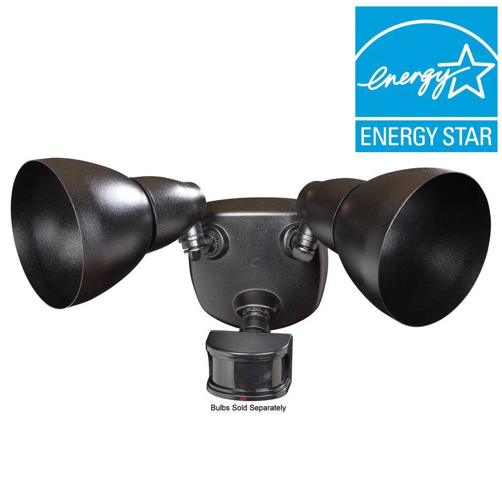 Defiant 270 Degree Black Motion Sensing Outdoor Security Light SL-5718 ...