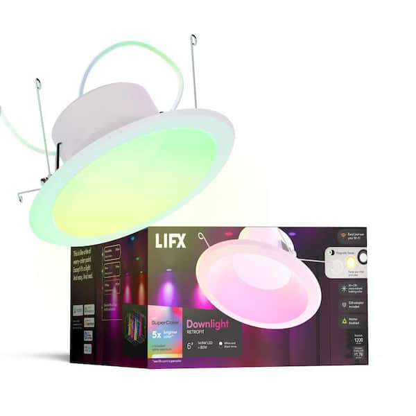 LIFX 6 in. SuperColor Adjustable Smart Retrofit Deep Baffle Recessed ...