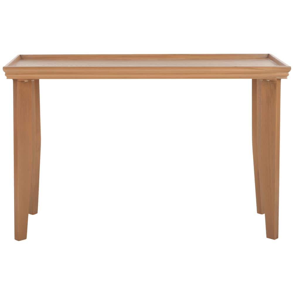 SAFAVIEH Naios 18.9 in. Sand Rectangle Wood Console Table CNS9706C ...