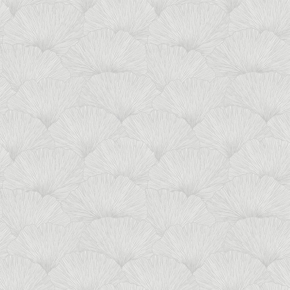 Walls Republic Ginko Biloba Leaves Wallpaper Grey Paper Strippable Roll ...
