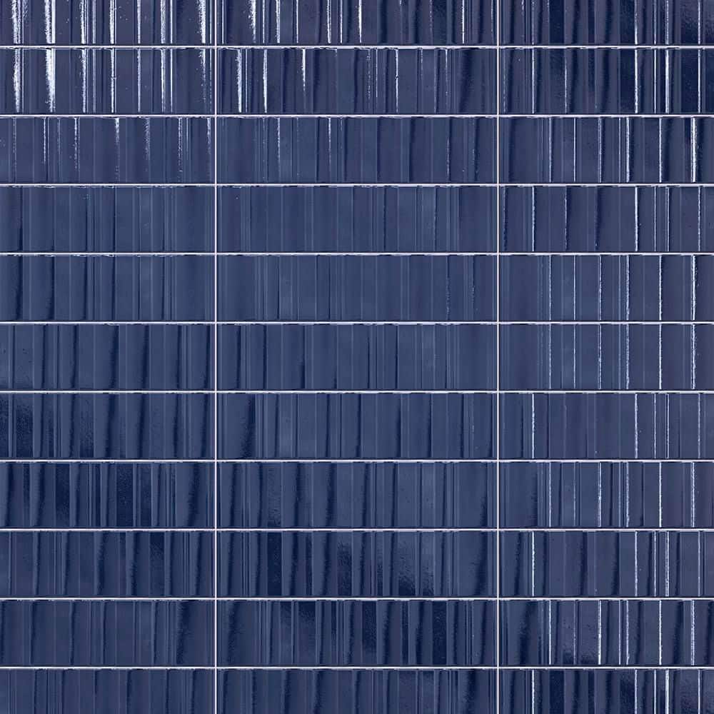Jeffrey Court Tranquil Ocean Blue 2.5 in. x 10 in. Glossy Porcelain ...