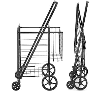 SKYSHALO Folding Shopping Cart with Removable Waterproof Liner, 330 lbs ...