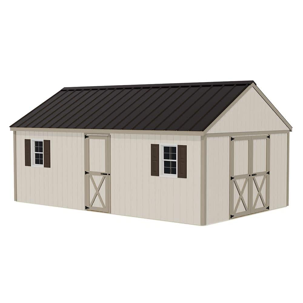 Best Barns Shedquarters 12 ft. x 20 ft. Wood Shed Kit with Spacious ...