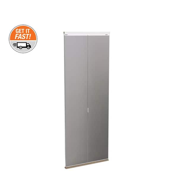 TRUporte 36 in x 80.25 in. Off White 1-Lite Tempered Frosted Glass MDF ...