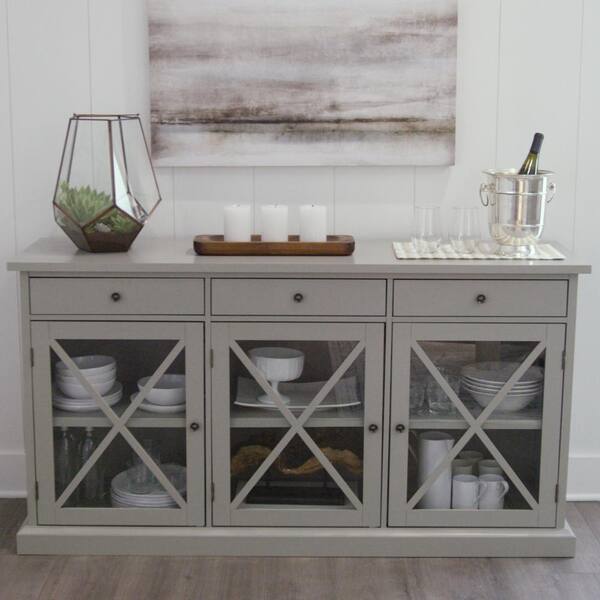 Home Decorators Collection Hampton Gray Buffet SK17912AR2 GY
