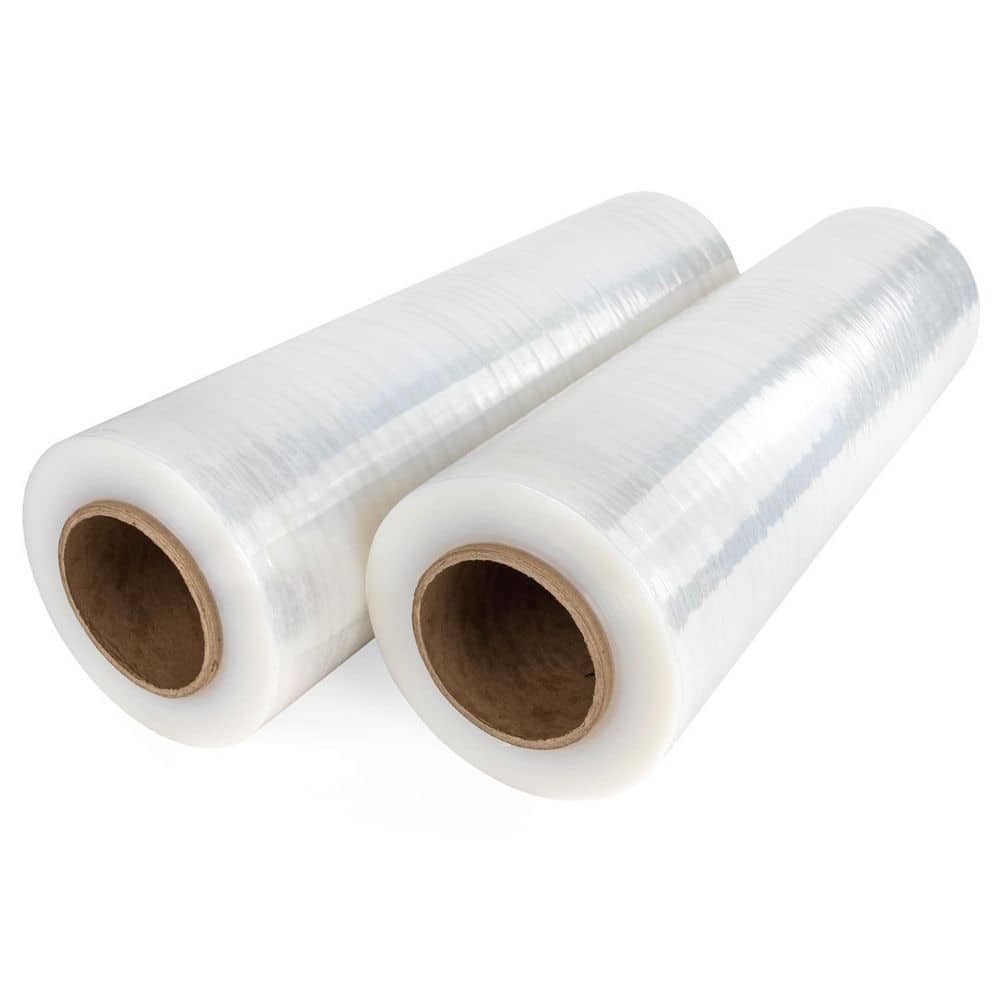 WRIGHTMASTER 18 in. W x 1500 ft. L 80 Gauge Pallet Wrap Stretch Wrap ...