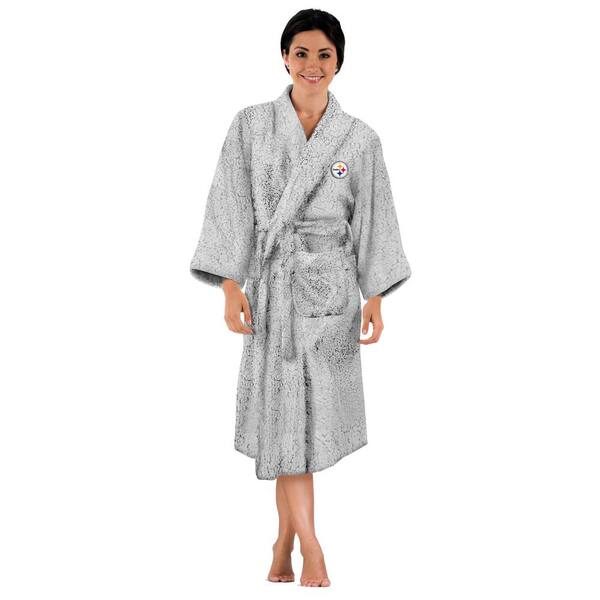 THE NORTHWEST GROUP NFL Steelers Gray Sherpa Bathrobe Women Robes Wraps ...