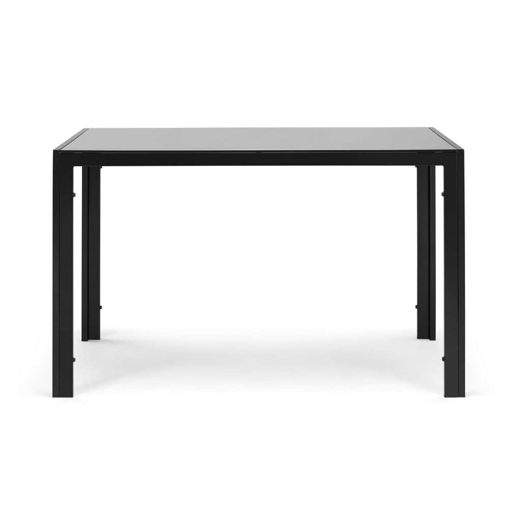 Metal Outdoor Dining Table tempered glass-topped dining table H ...