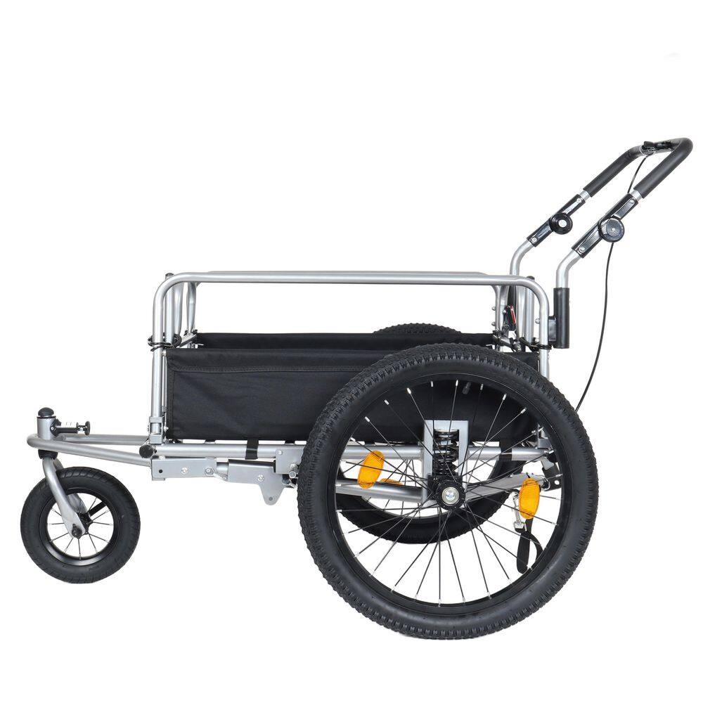 3-in-1 Heavy-Duty Bike Cargo Trailer-Convertible Stroller and Pull Cart ...