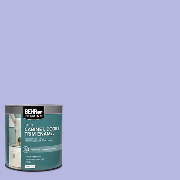 BEHR PREMIUM 1 qt. #P550-3 Lavender Cloud Satin Enamel Interior ...