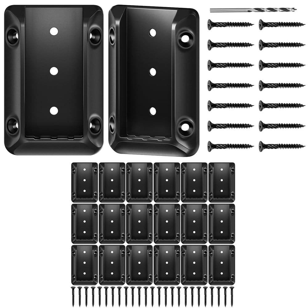 Afoxsos 20 Pack Nylon 6/6 Rail Bracket Connectors for 2 x 4 Wooden Post ...