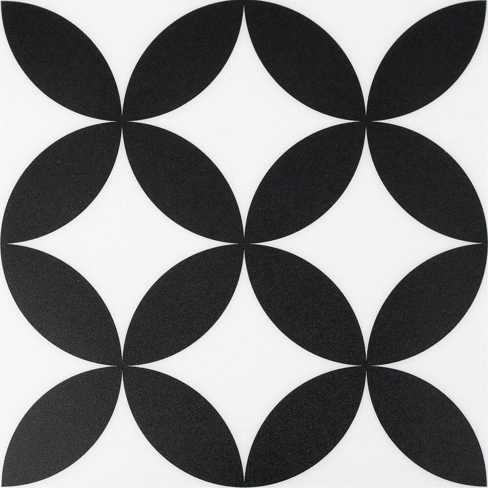 ilemong 11.8 in. x 11.8 in. 10-Pack Black Peel and Stick Tile Stickers ...