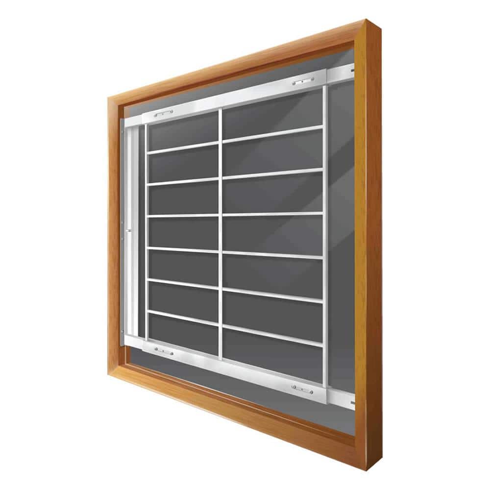 Mr. Goodbar Swing-away 62 in. to 74 in. Adjustable Width 8-Bar Window ...