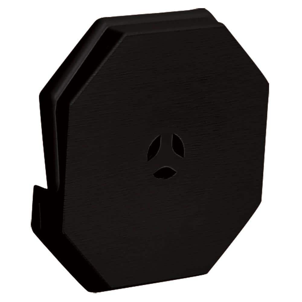 Builders Edge 6.625 in. x 6.625 in. #002 Black Surface Universal ...