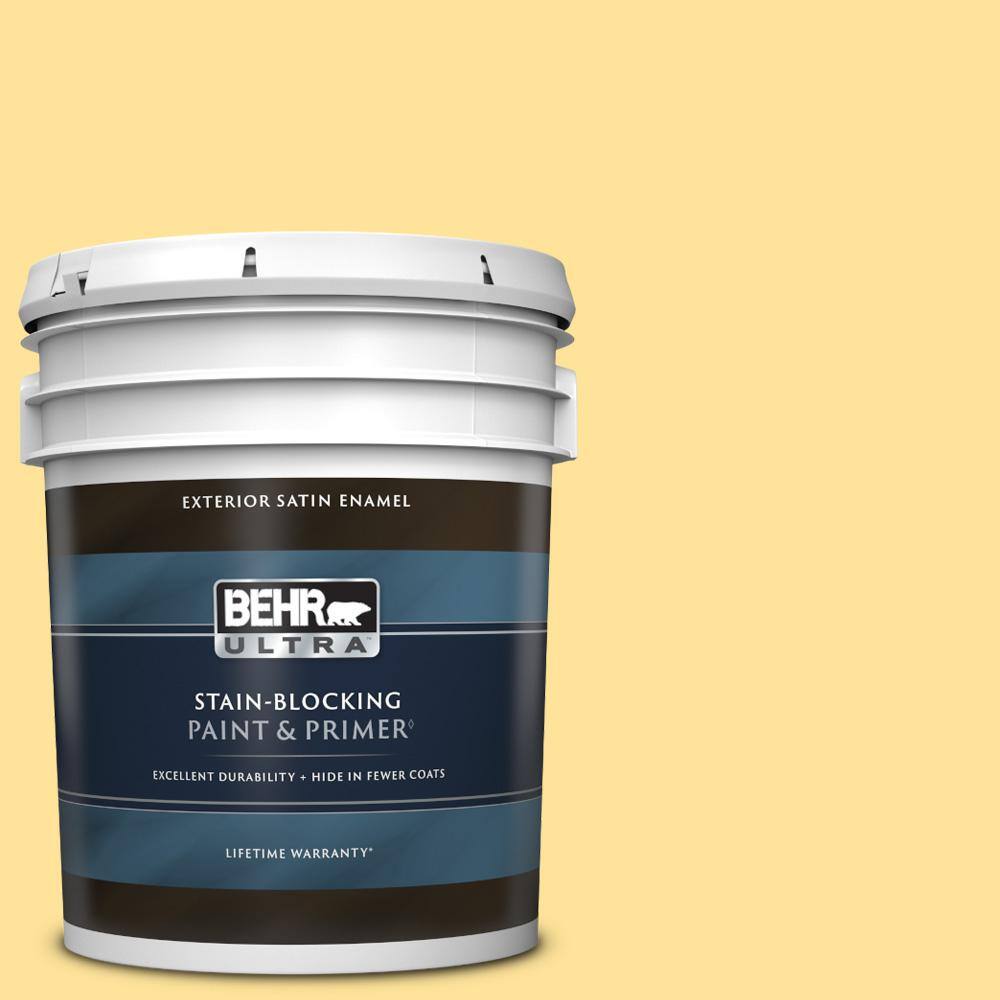 BEHR ULTRA 5 gal. #P290-3 Roasted Corn Satin Enamel Exterior Paint ...
