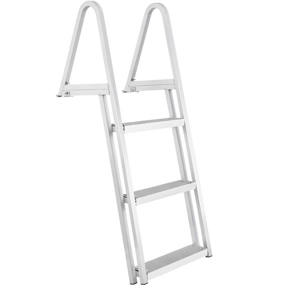 SKYSHALO Retractable Dock Ladder 3-Steps 3.1 in. Wide Standard ...