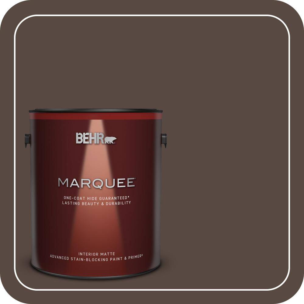 BEHR MARQUEE 1 gal. #780B-7 Bison Brown Matte Interior Paint & Primer ...