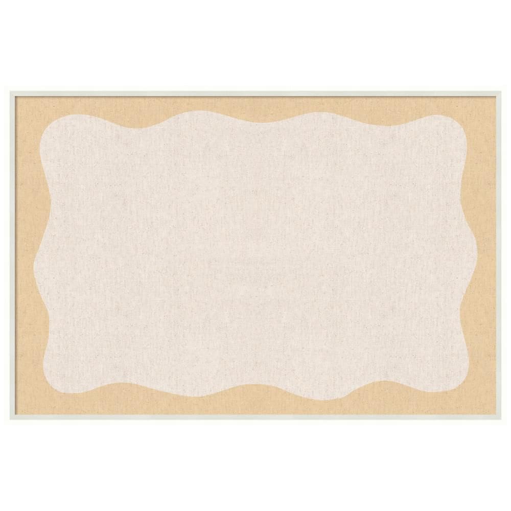 Kate and Laurel Lucie 25 in. x 37 in. White Wood Framed Memo Board ...