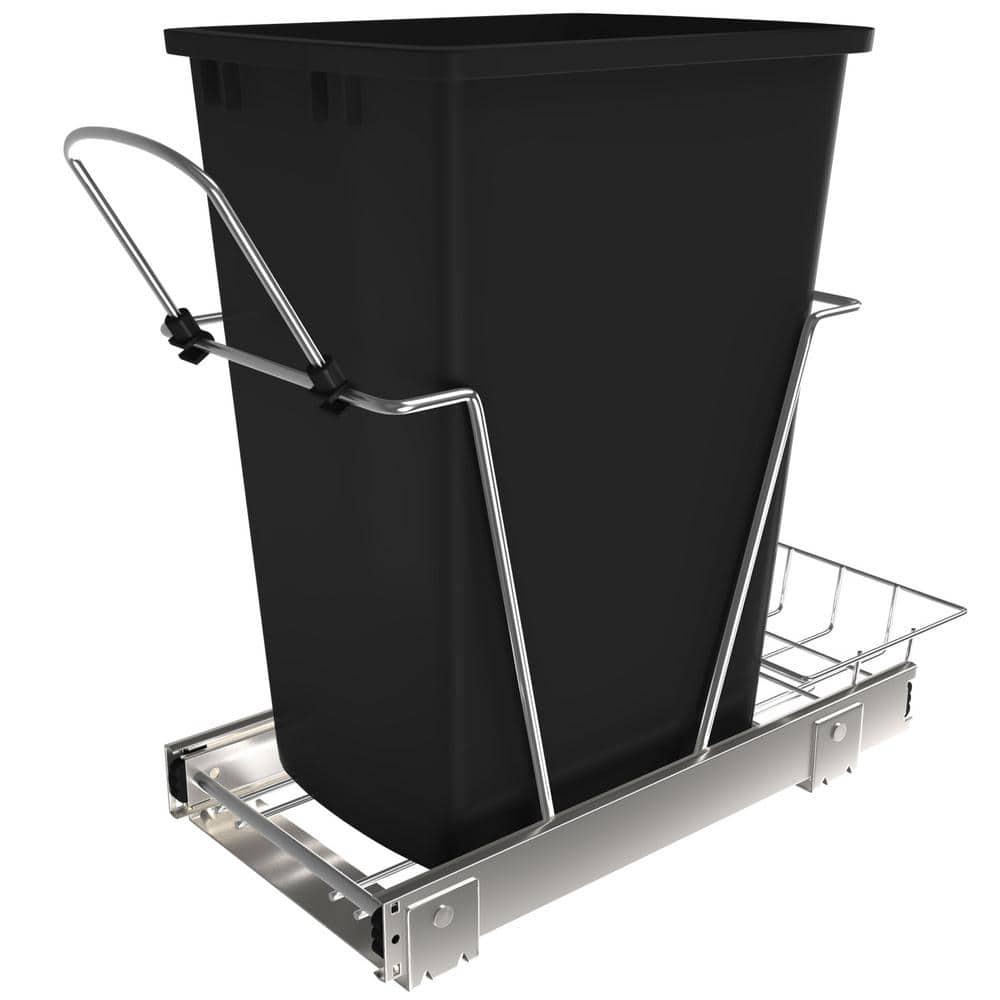 Rev-A-Shelf Black Pull Out Trash Can 35 qt. for Kitchen Cabinets RV ...