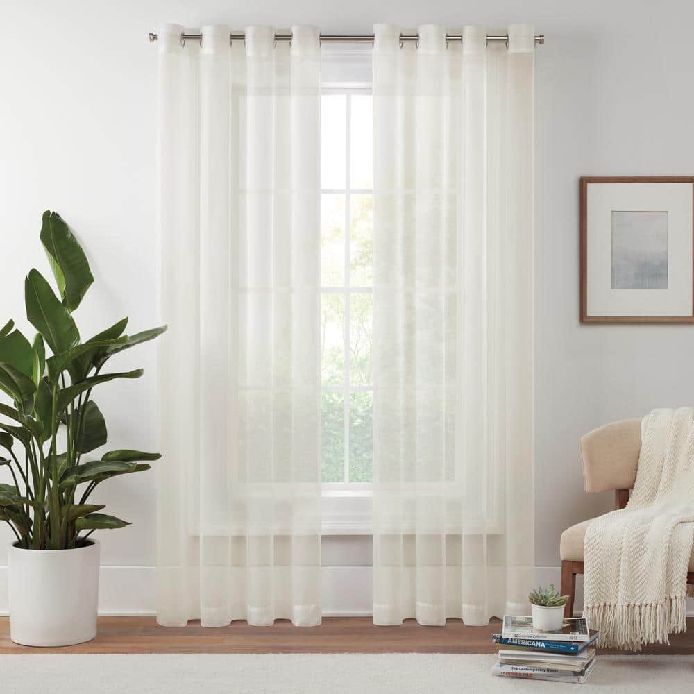 Reviews for Eclipse Livia Ivory Solid Polyester 54 in. W x 95 in. L ...