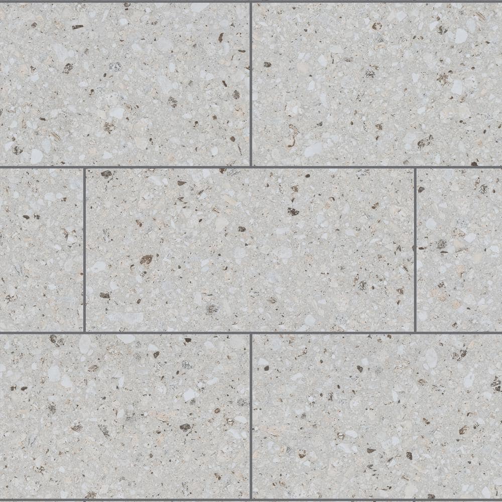 Lifeproof Bent White Terrazzo 22 MIL x 18.5 in. W x 37 in. L Click Lock ...