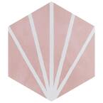 Merola Tile Horizon Dusk Hex Rosa 7-3/4 in. x 9 in. Ceramic Floor and ...