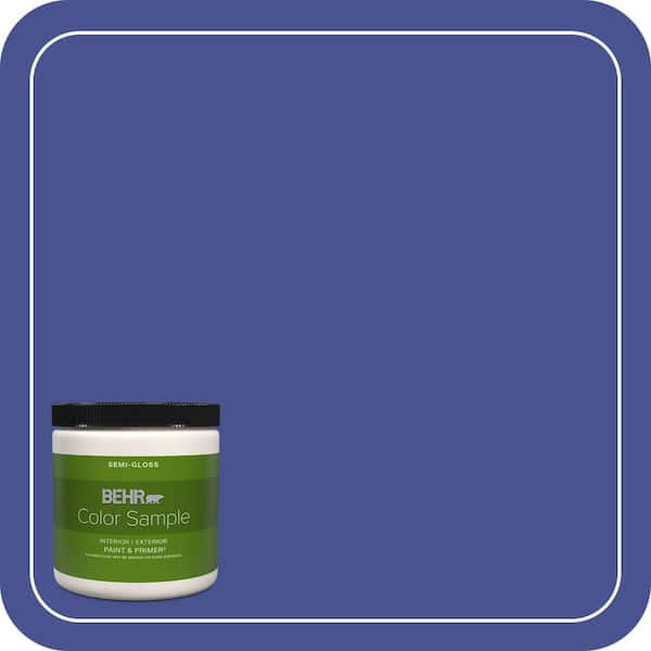 BEHR PREMIUM PLUS 8 oz. #P540-7 Canyon Iris Semi-Gloss Interior ...
