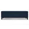 Noble House York Navy Blue Fabric Storage Bench 12439 - The Home Depot