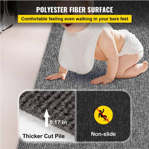 VEVOR Gray Marine Carpet 6 sq. ft. W x 20 oz. Boat Carpet Texture Rugs ...