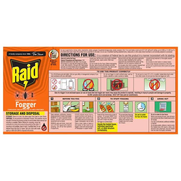 Raid 1.5 oz. Concentrated Deep Reach Fogger, 4 Cans 377975 - The Home Depot